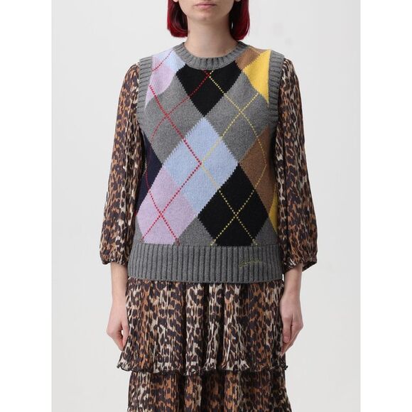 Ganni | Jackets & Coats | Ganni Waistcoat Woman Grey | Poshmark